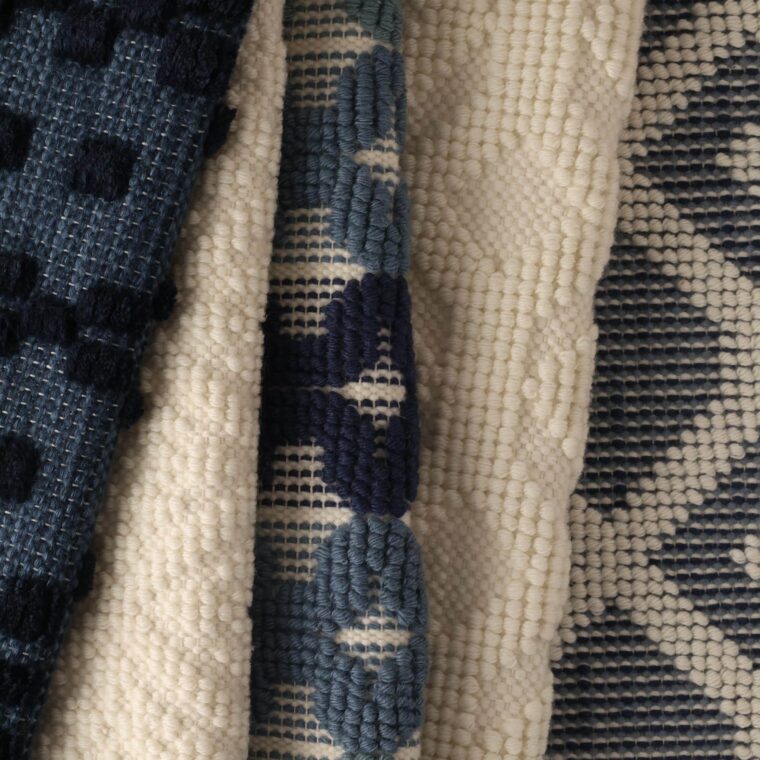 Elizabeth’s Cloth Cut Pile & Loop Dhurries Group – Elizabeth Eakins